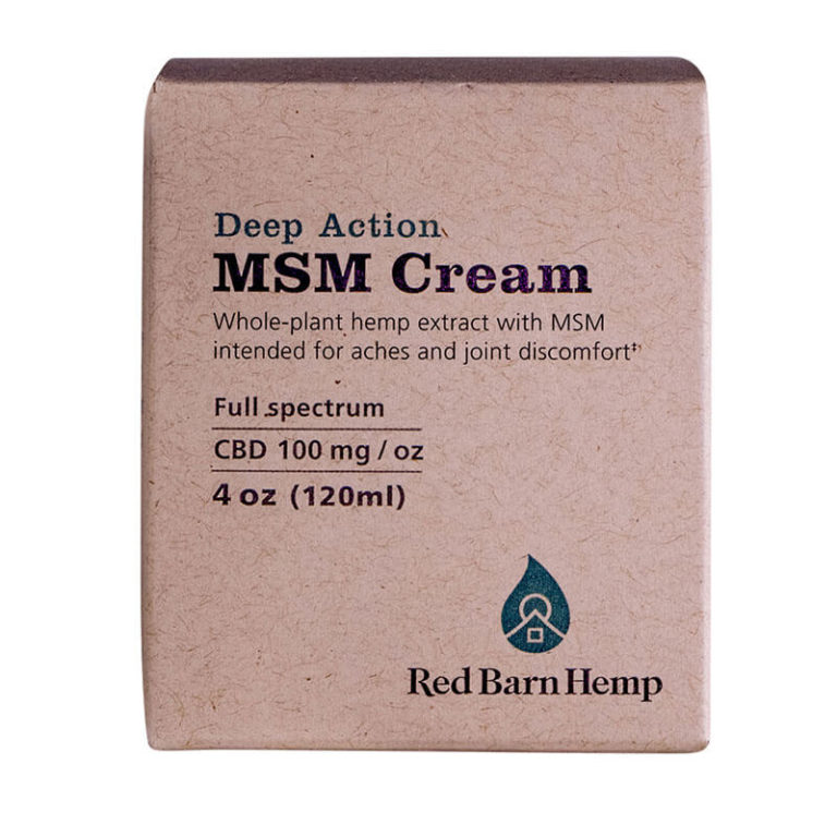 Whole Plant Hemp Oil MSM Cream - Red Barn Hemp Products
